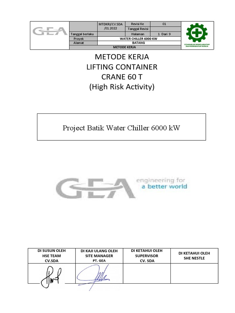 Metode Kerja Lifting 011 | PDF