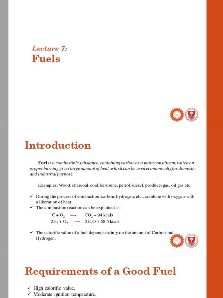 Lecture 7 Fuels | PDF | Petroleum | Combustion