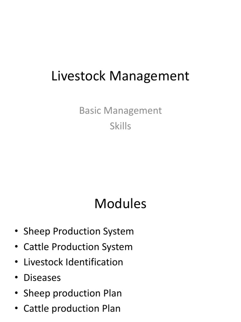 Livestock Management Guide | PDF | Calf | Sheep