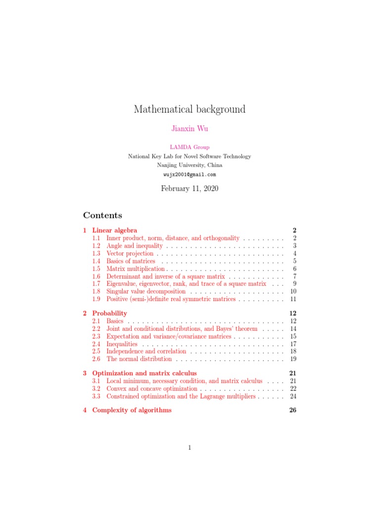 02 - Math of Patter Recognition | PDF | Eigenvalues And Eigenvectors ...