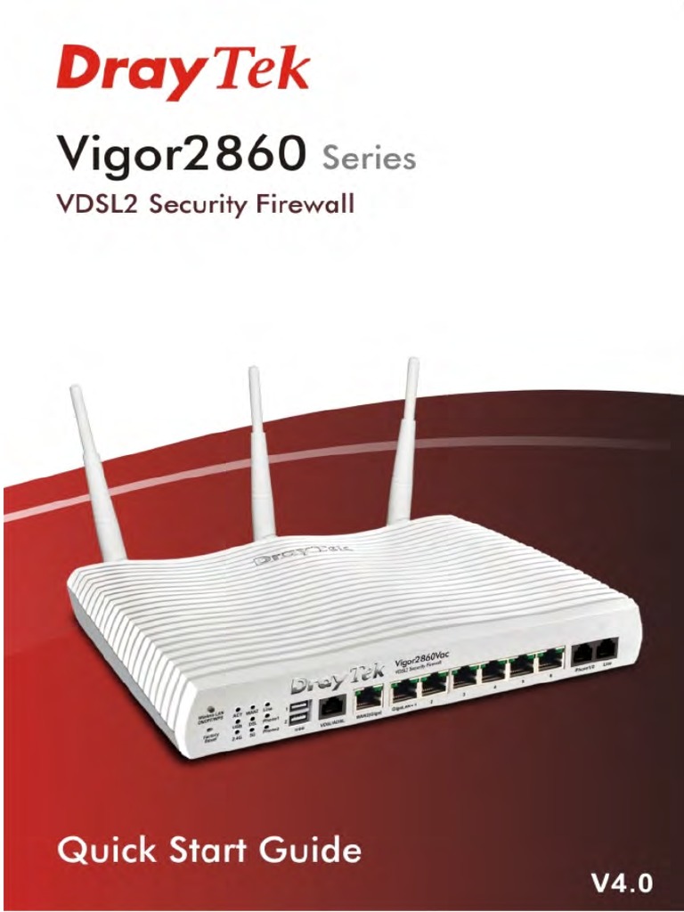 DrayTek QS Vigor2860 V4.01 | PDF | Electromagnetic Interference ...