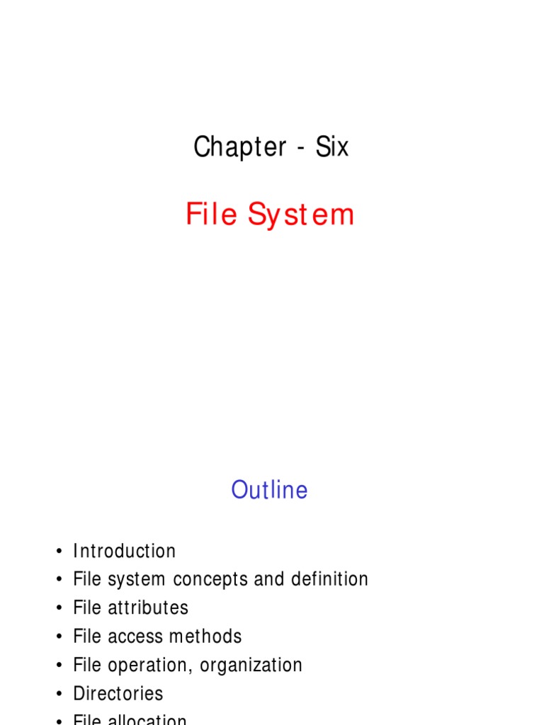 Chapter - 6 | PDF | File System | Computer File