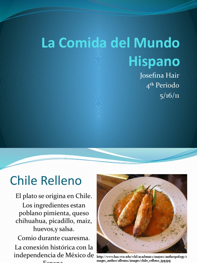 La Comida Del Mundo Hispano | PDF | Comida regional y étnica | Cocina ...