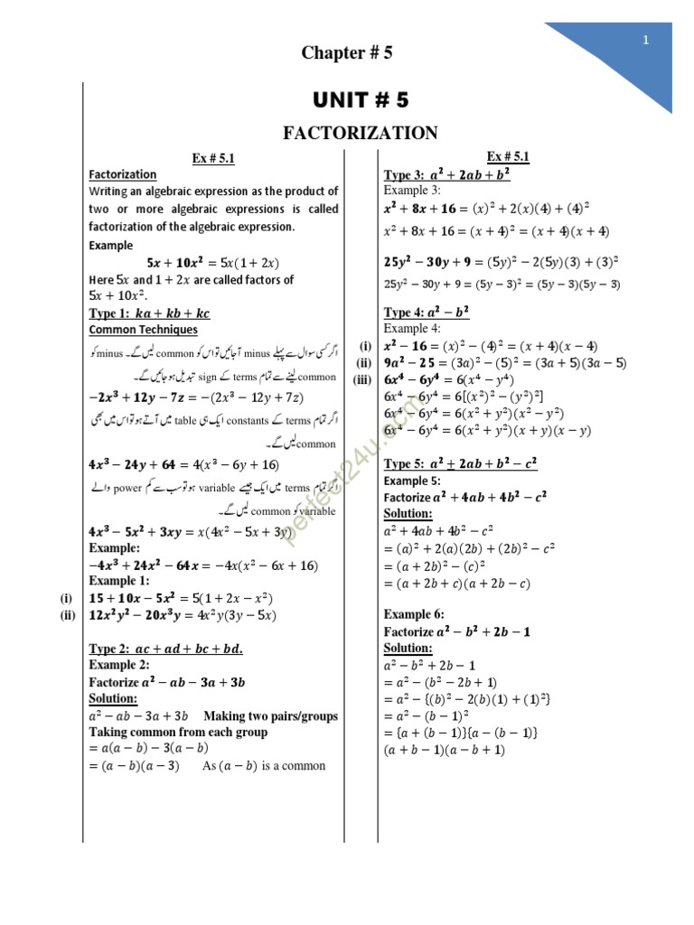 9th Class Math Notes PDF Download Chapther 5 | PDF | Mathematics ...
