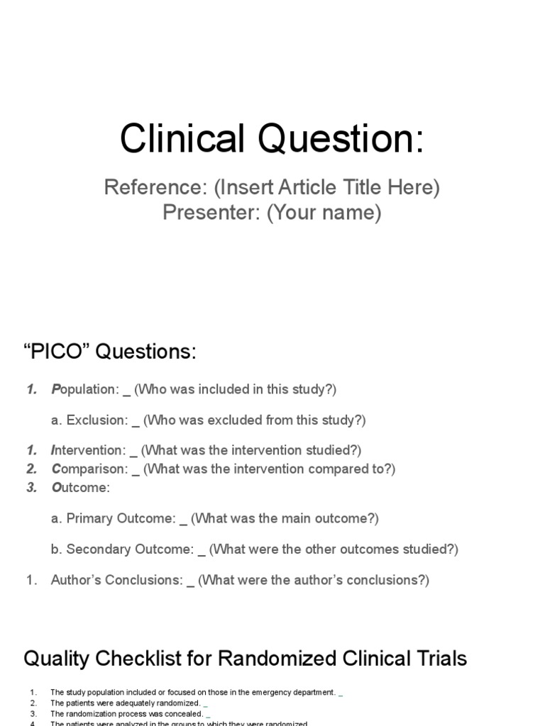 Jc Presentation Format Pdf Randomized Controlled Trial Systematic