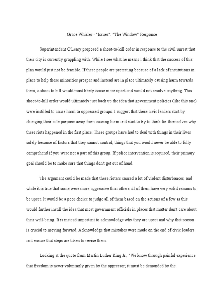 Protest Assignment | PDF