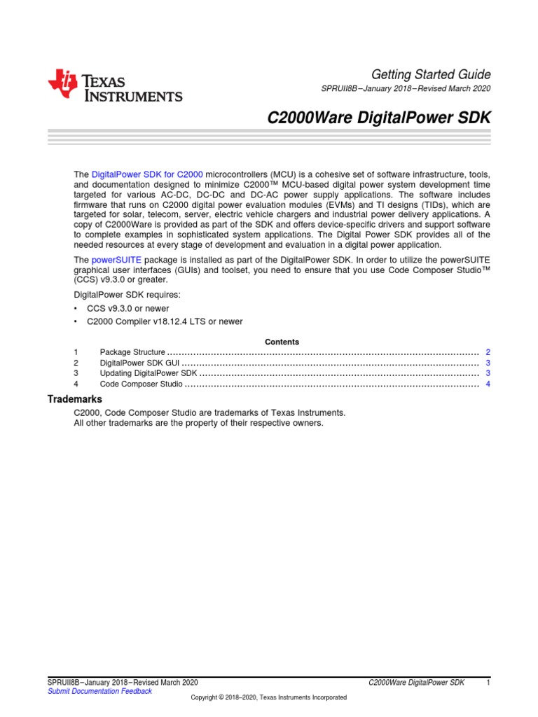 C2000Ware Digitalpower SDK: Getting Started Guide | PDF | Installation (Computer Programs ...