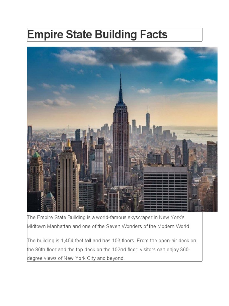 Empire State Building Facts | PDF | Buildings And Structures