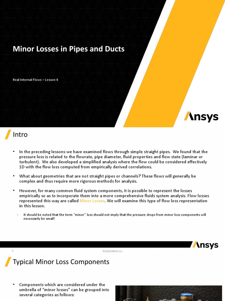 Minor Losses in Pipes and Ducts: - DECEMBER 2019 | PDF | Fluid Dynamics ...