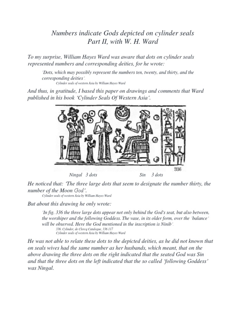 Numbers Indicate Gods Depicted On Cylind | PDF | Mythology ...