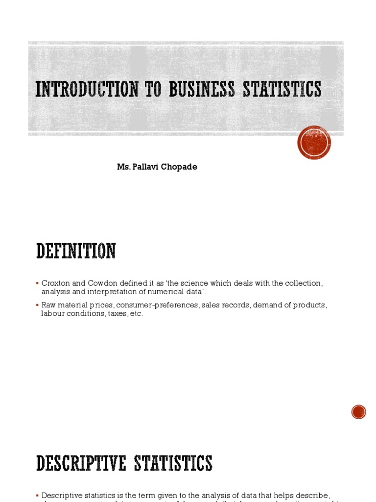 Introduction To Statistics | PDF | Statistics | Quantitative Research