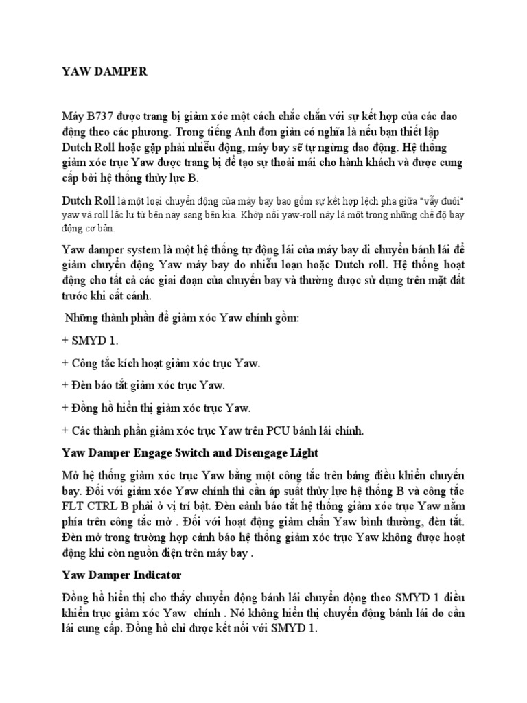 Yaw Damper | PDF