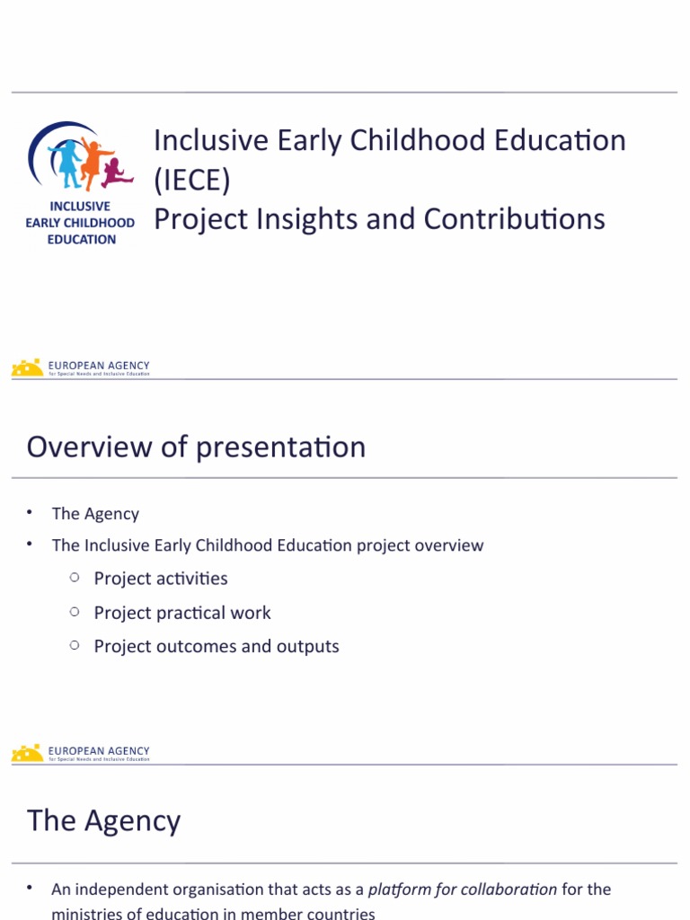 Inclusive Early Childhood Education (IECE) Project Insights and ...