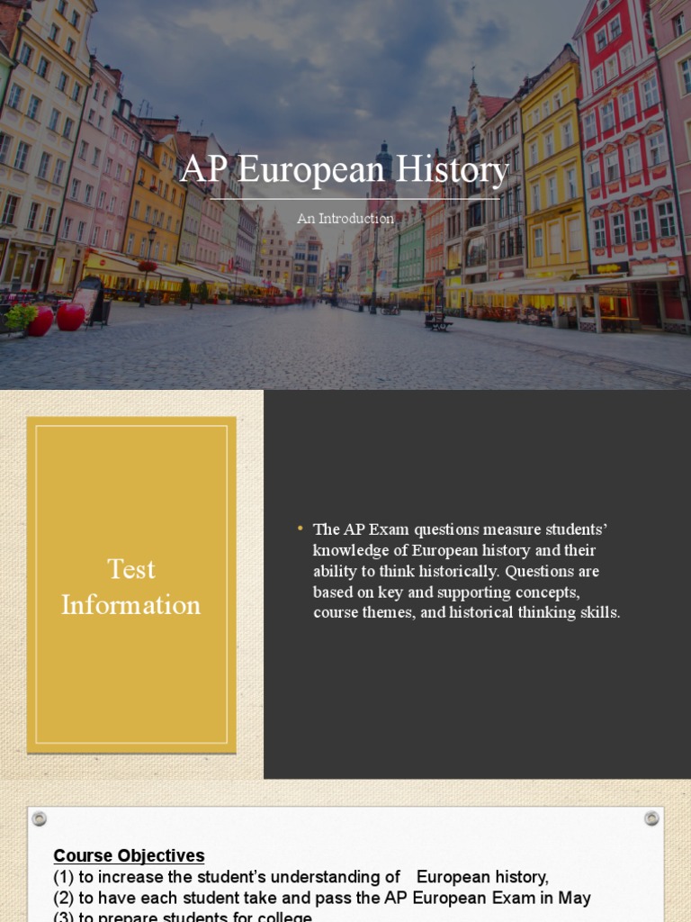 Ap Euro Introduction | PDF | Test (Assessment) | History Of Europe