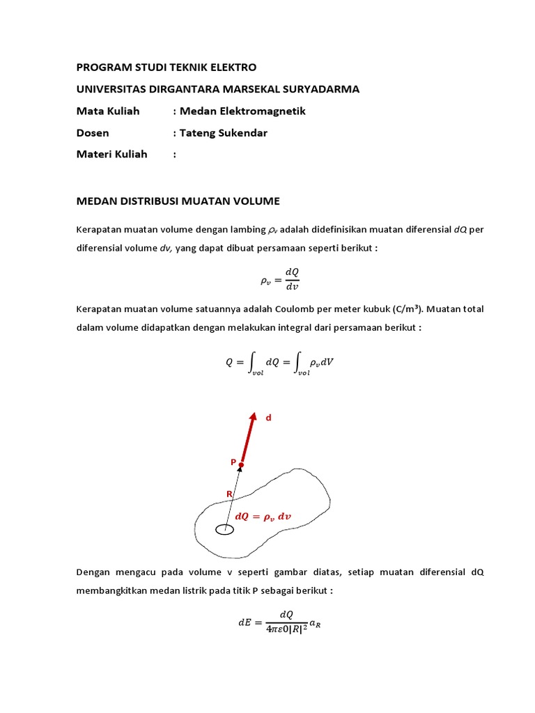 Medan Distribusi Muatan Volume | PDF