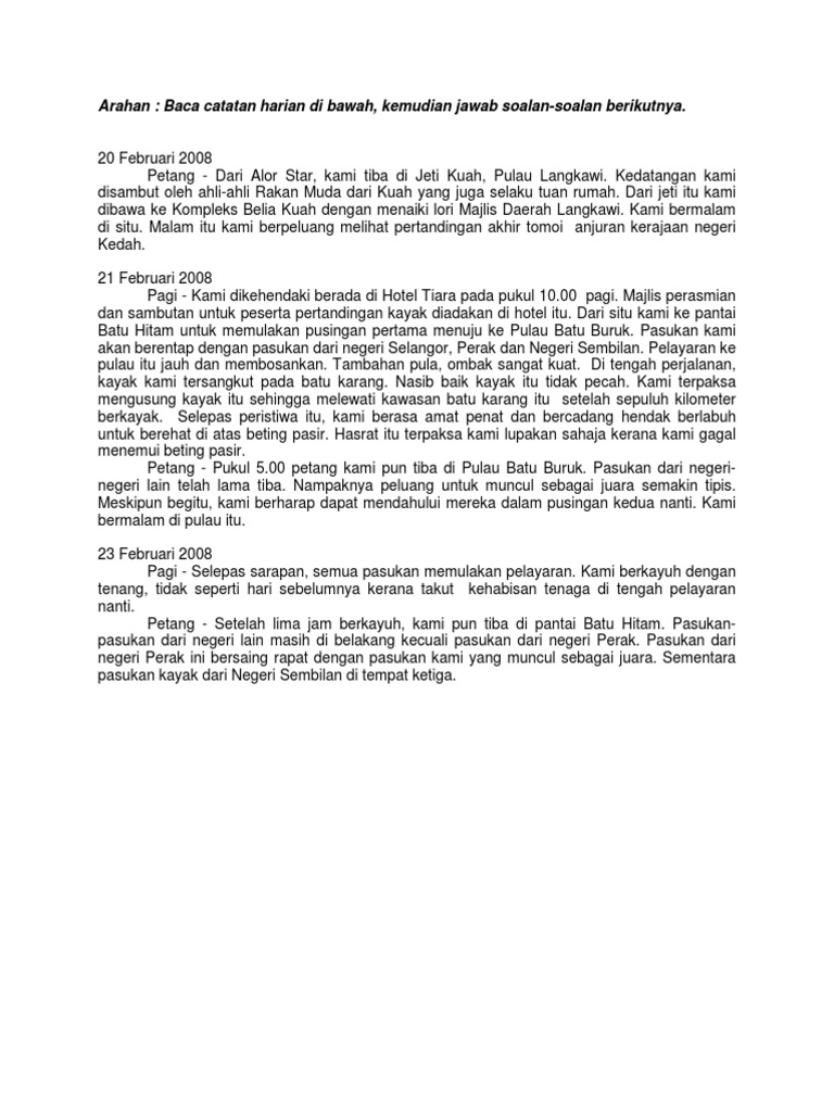 Contoh Karangan Catatan Upsr Pdf