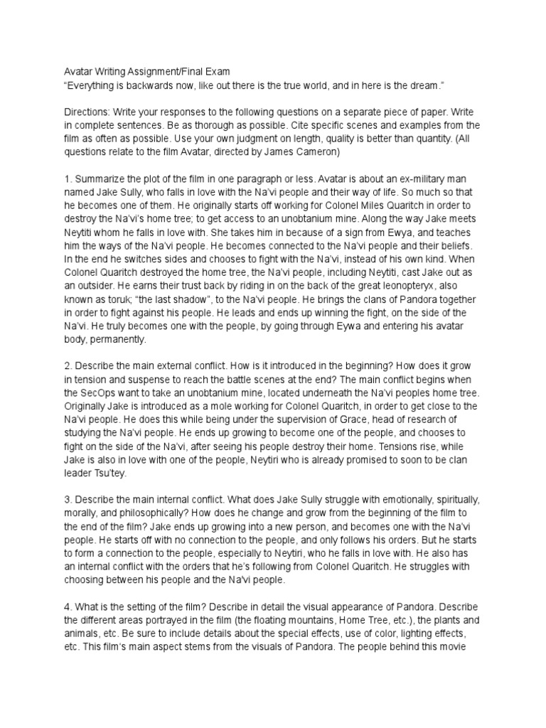 Avatar 1 | PDF | Avatar (2009 Film)