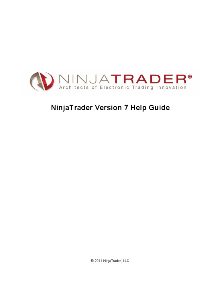 Ninja Trader Version 7 Help Guide | PDF | Graphical User Interfaces ...