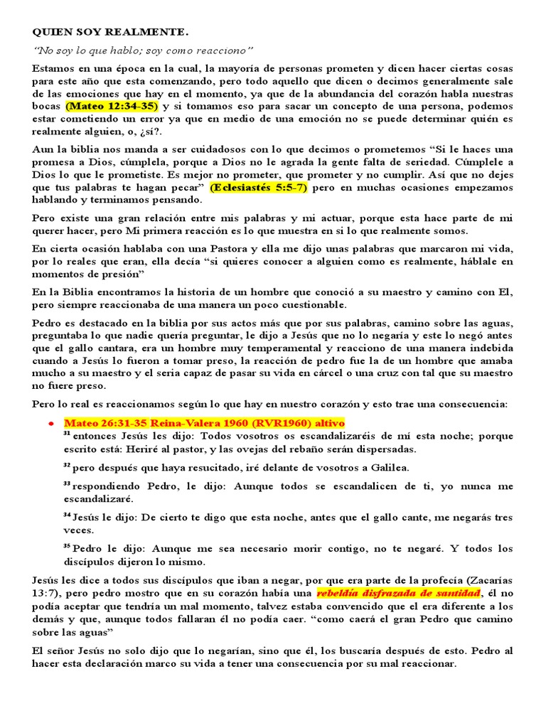 Reacciones Revelan la Verdadera Identidad | PDF | Jesús | San Pedro