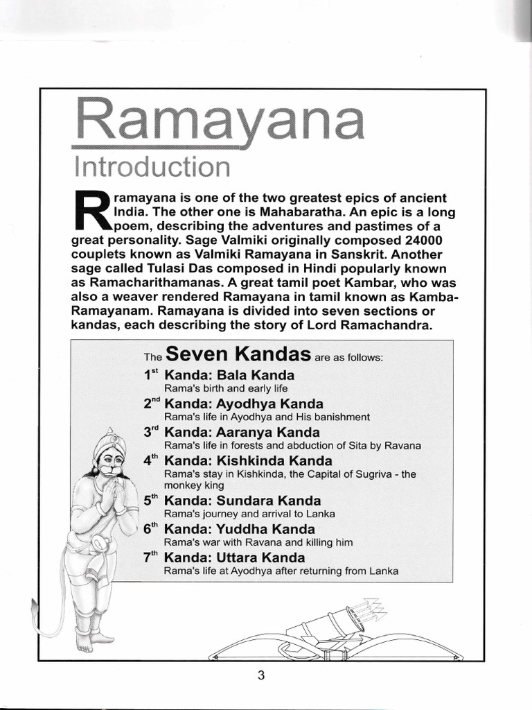 Ramayana Activity Book Introduction | PDF | Rama | Sita