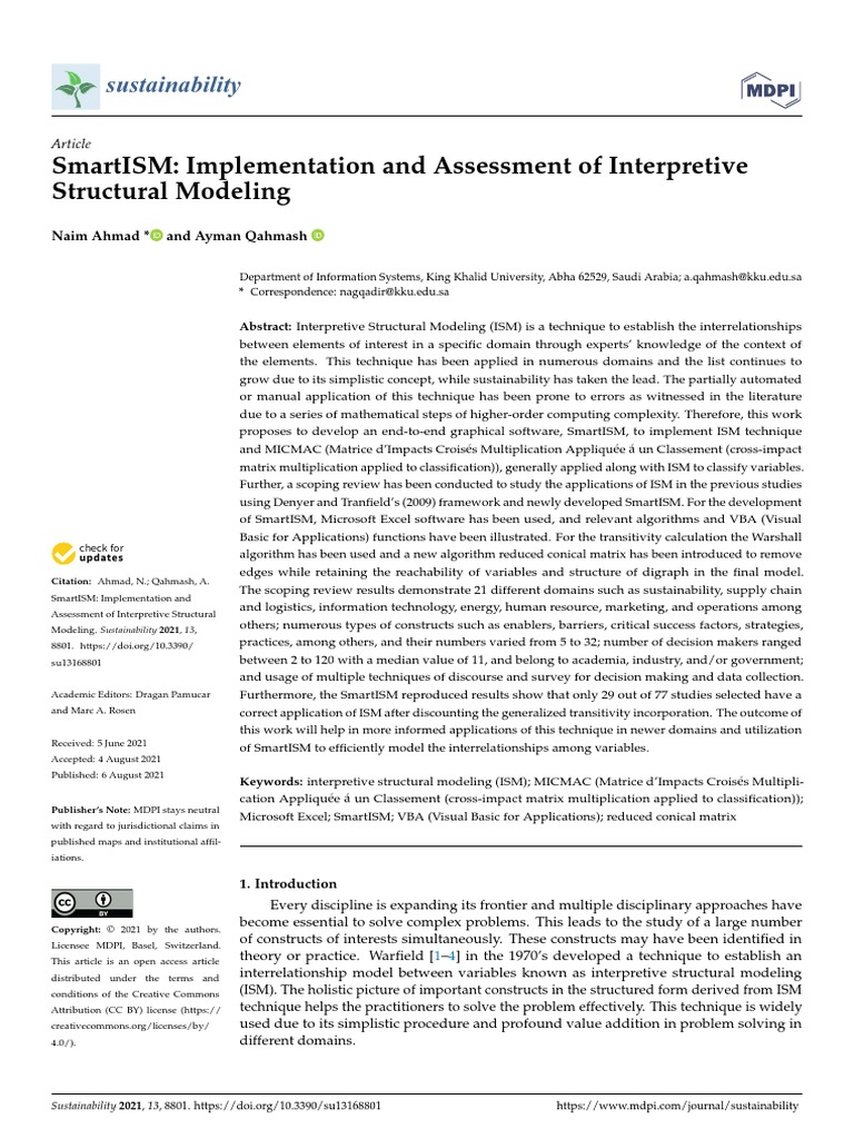 ISM (Level) | PDF | Microsoft Excel | Visual Basic For Applications