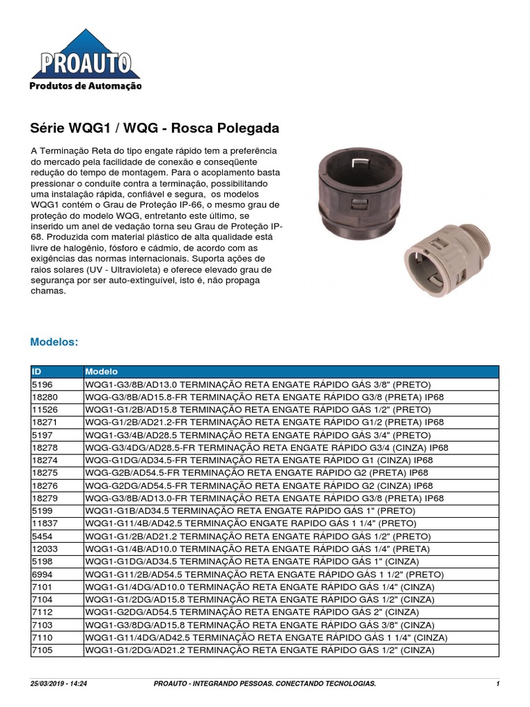 WQG - Rosca Polegada | PDF | Química