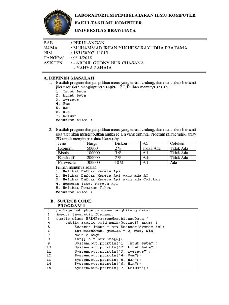 34 - 185150207111015 - Muhammad Irfan Yusuf | PDF 34 - 185150207111015 - Muhammad Irfan Yusuf | PDF