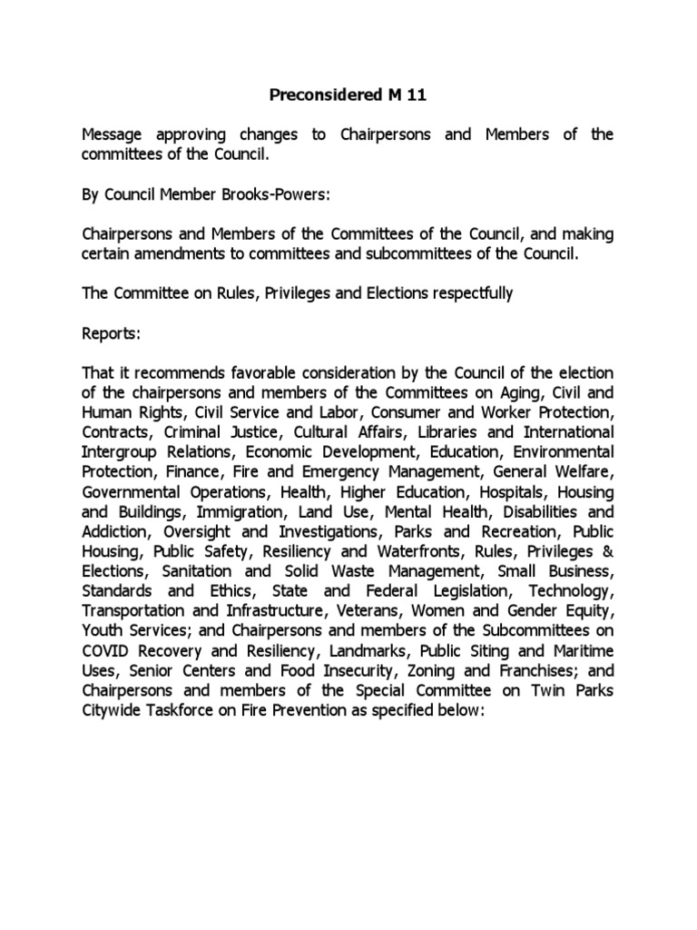 Council Committee Assignments | PDF