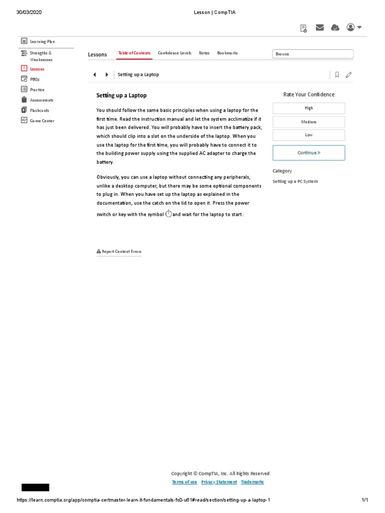 Setting Up A Laptop | PDF | Laptop | Electronics