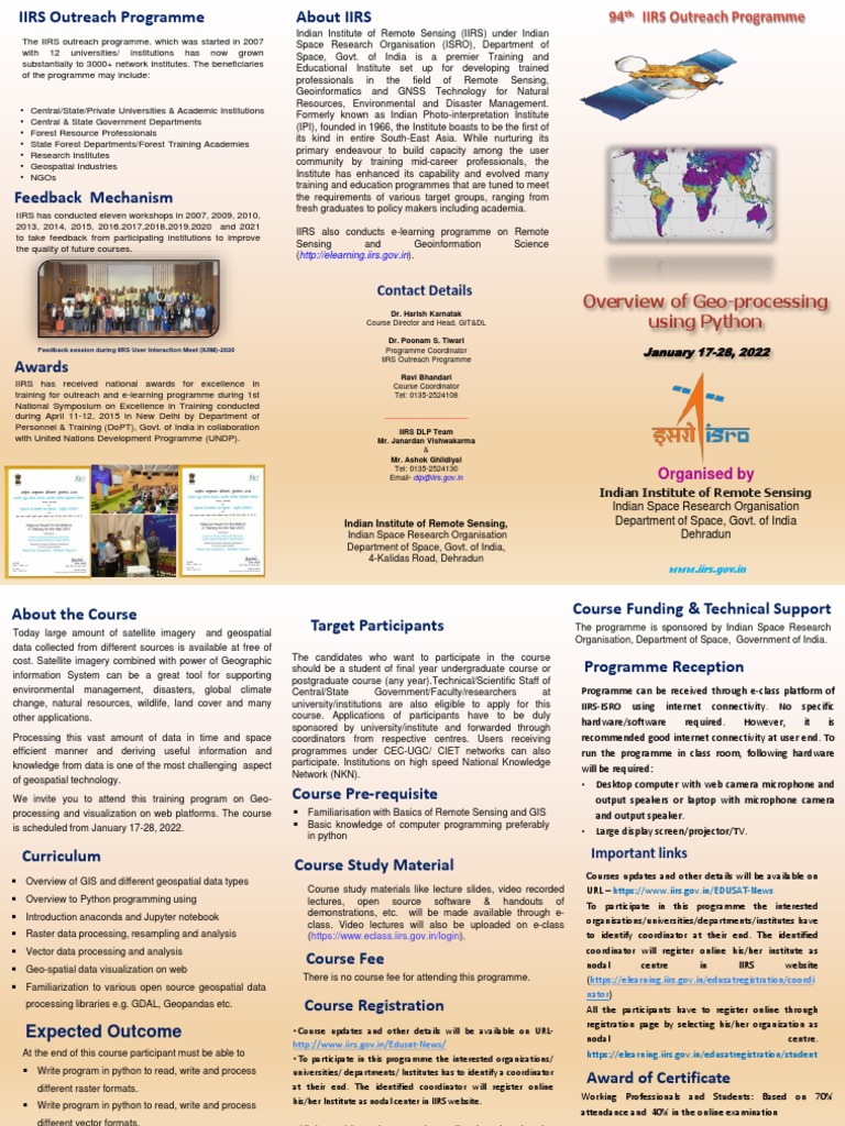 Course Brochure 94 | PDF | Geographic Information System | Computing