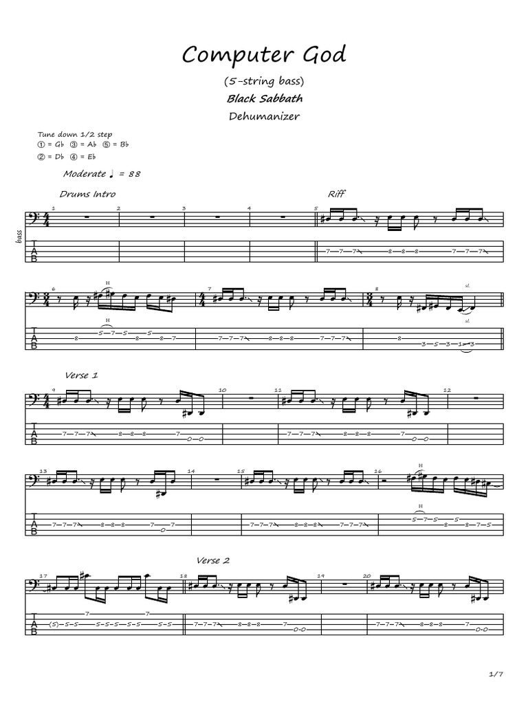 Black Sabbath - Computer God | PDF | Musical Compositions | Music Industry