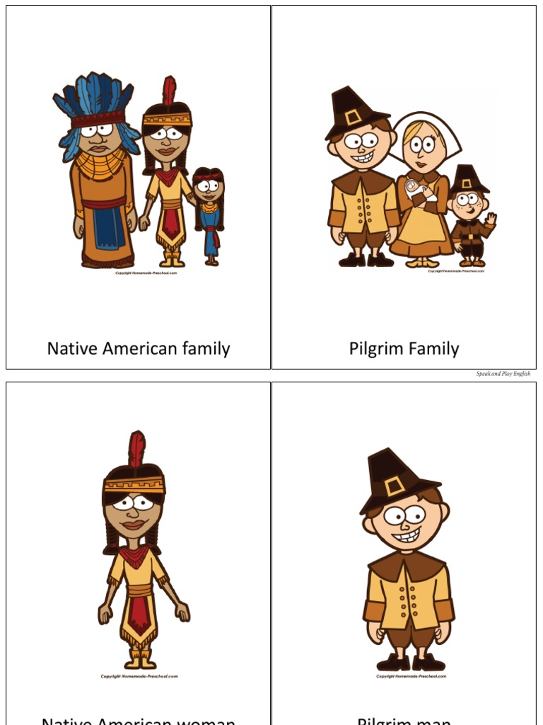 Free Printable Thanksgiving Vocabulary Picture Cards | PDF