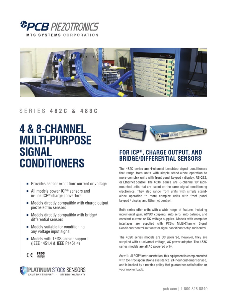 DAQ C A PCB 482C - 483C - Series | PDF | Power Supply | Amplifier