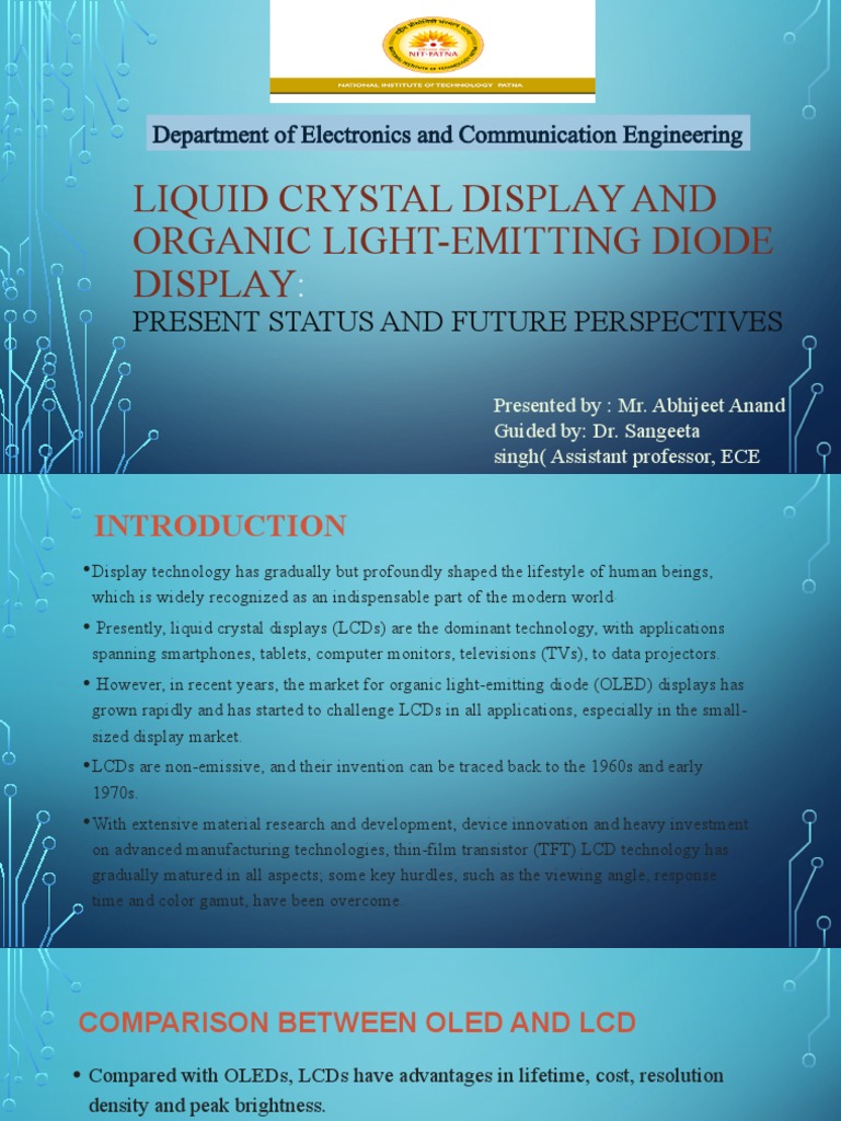 Liquid Crystal Display and Organic Light-Emitting Diode Display | PDF ...