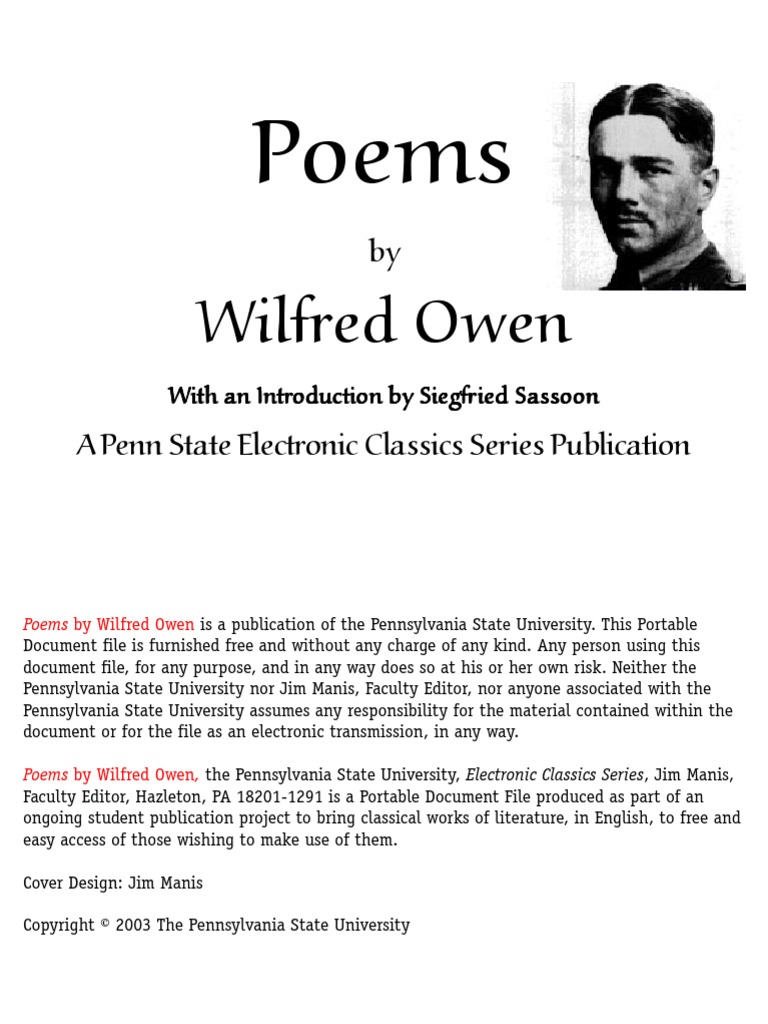 Wilfred Owen Poems | Nature