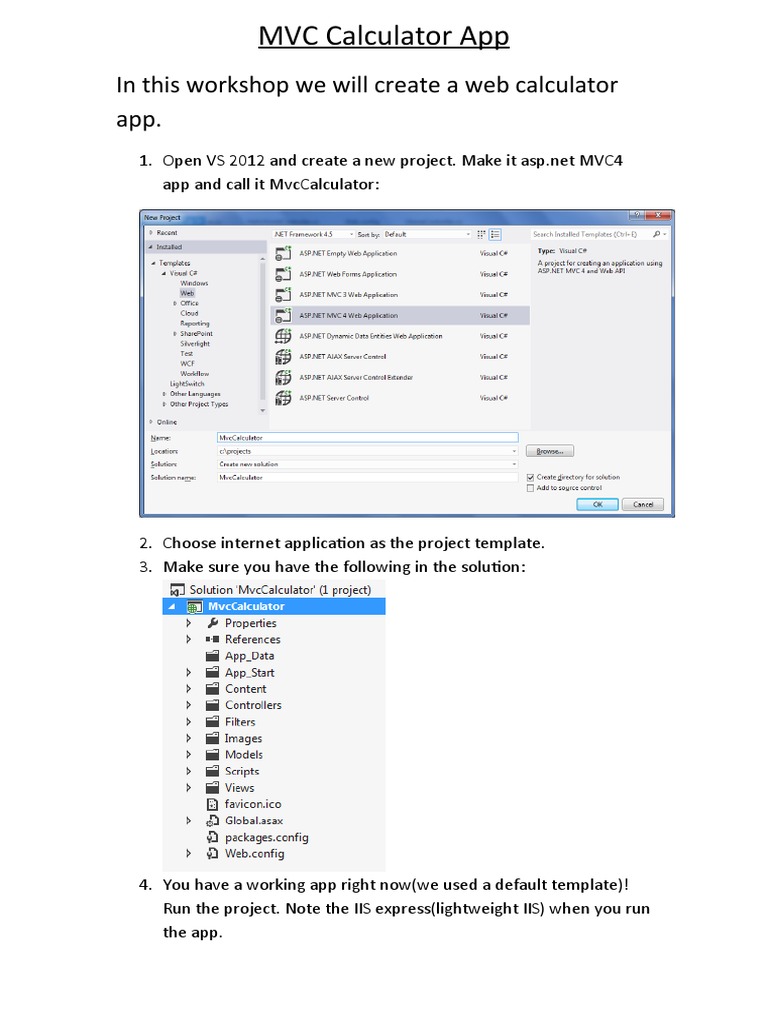 MVC Calculator App: in This Workshop We Will Create A Web Calculator ...