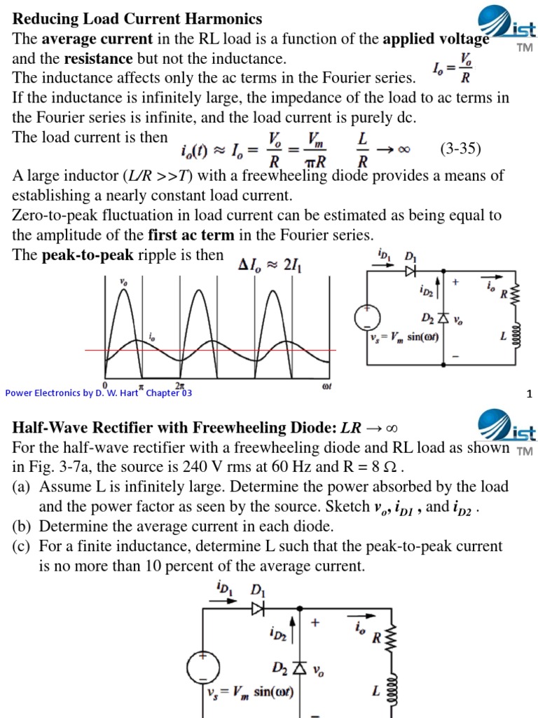 Reducing Load Current Harmonics: Power Electronics by D. W. Hart ...