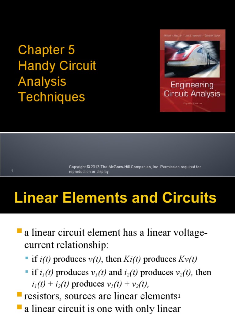 Handy Circuit Analysis Techniques: Reproduction or Display. 1 | PDF ...