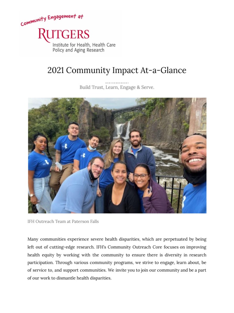 2021 Community Impact At-a-Glance | Download Free PDF | Community ...