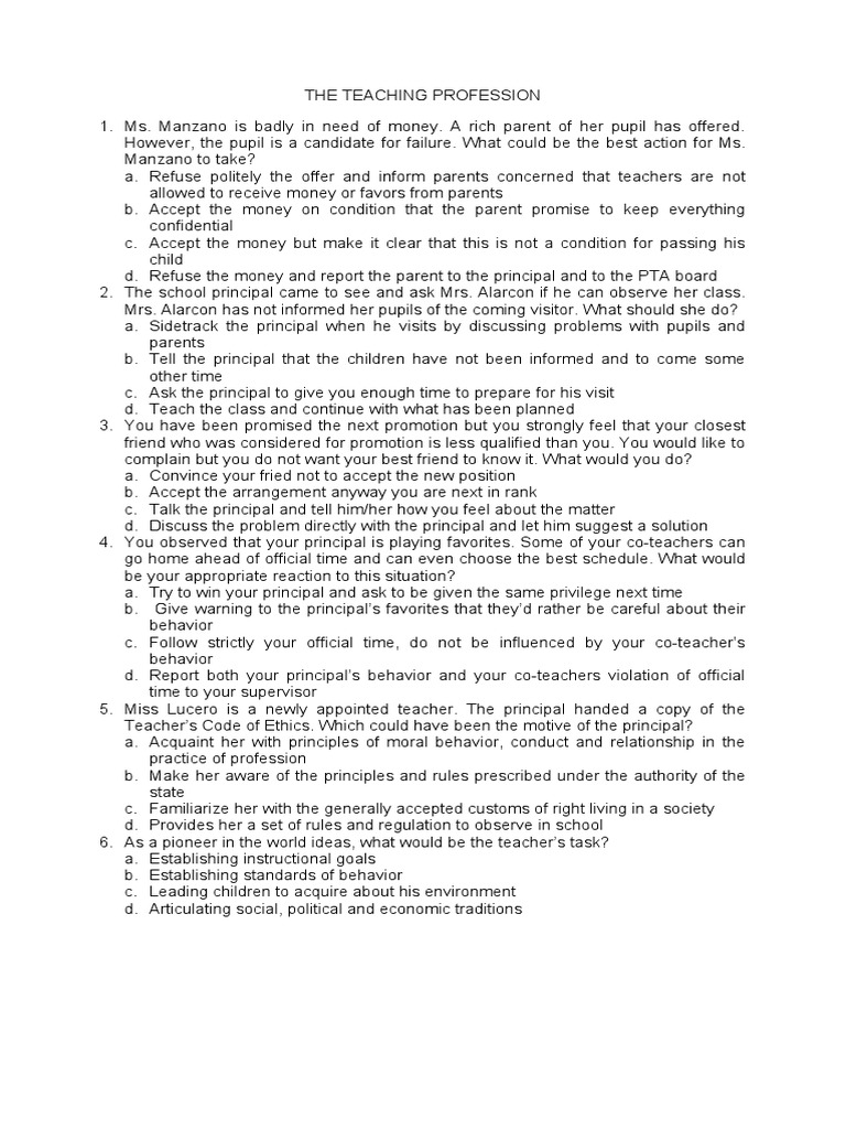Ethics and Challenges in Teaching | PDF | Teachers | Learning