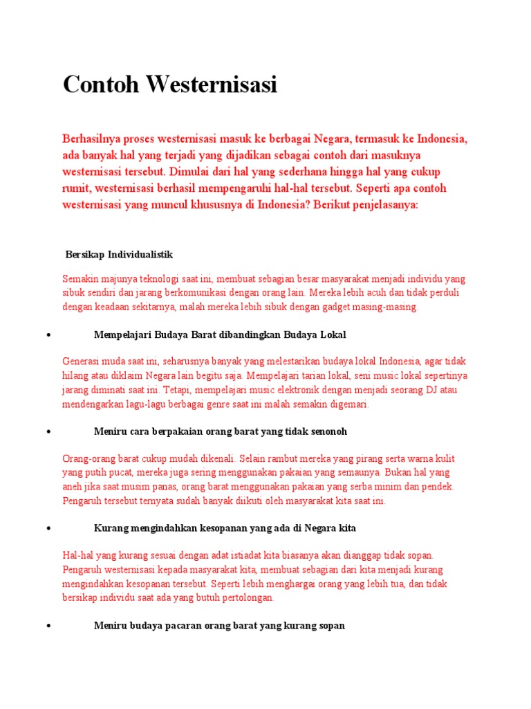 Westernisasi | PDF