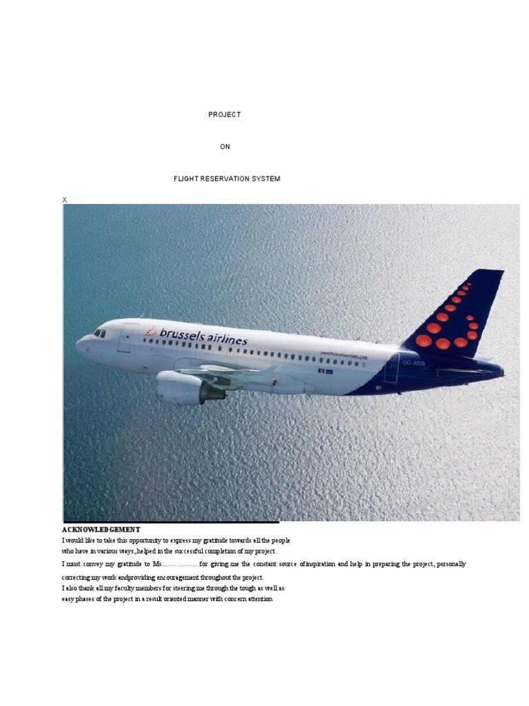 Flight Reservation System Project Overview | PDF