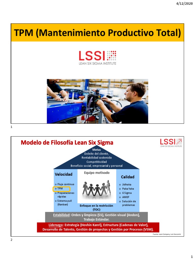 6.2 TPM (Mantenimiento Productivo Total) | PDF | Procesos de negocio ...