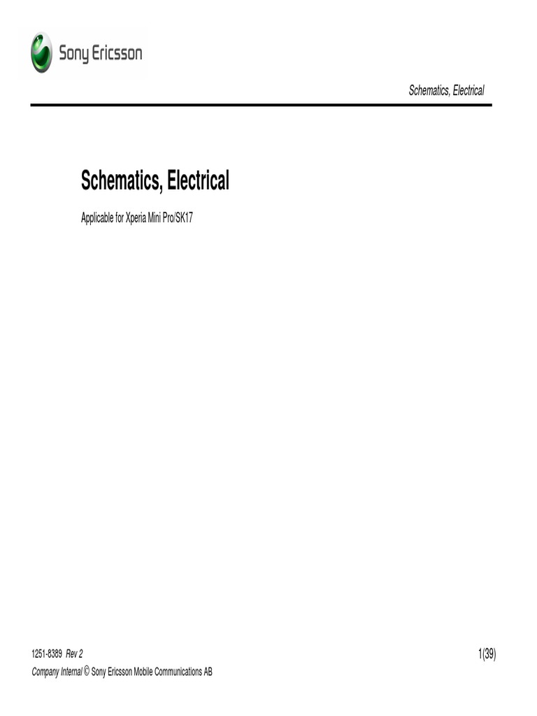 SK17 Schematics | PDF | Sony | Mobile Phones