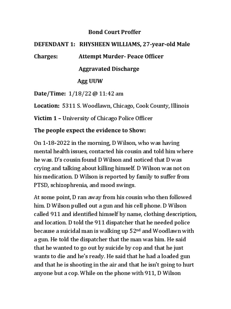 Rhysheen Williams Bond Proffer | Download Free PDF | Crimes | Crime ...
