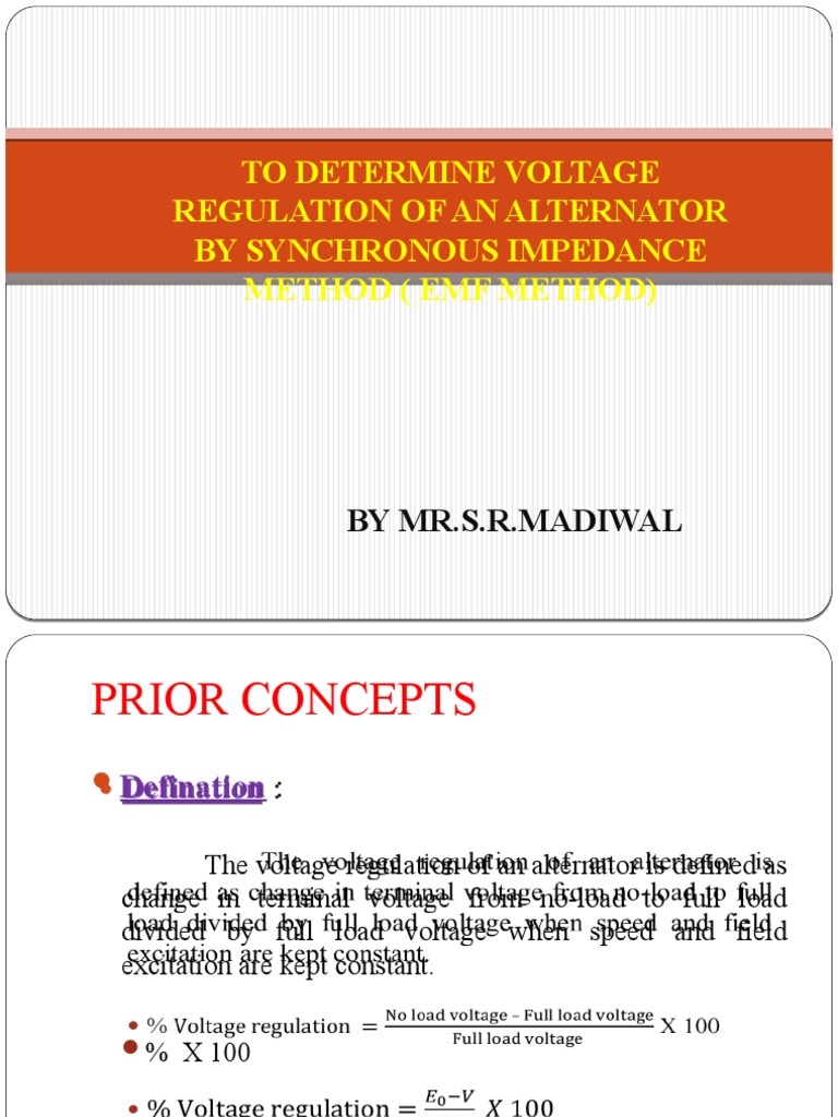 Suhasini Lohar - Voltege Regulation by Emf Method - English | PDF