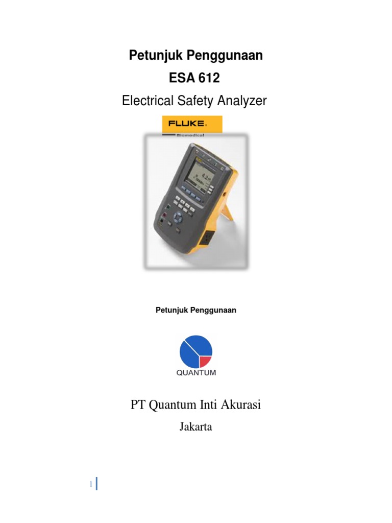 Fluke Biomedical - ESA 612 | PDF