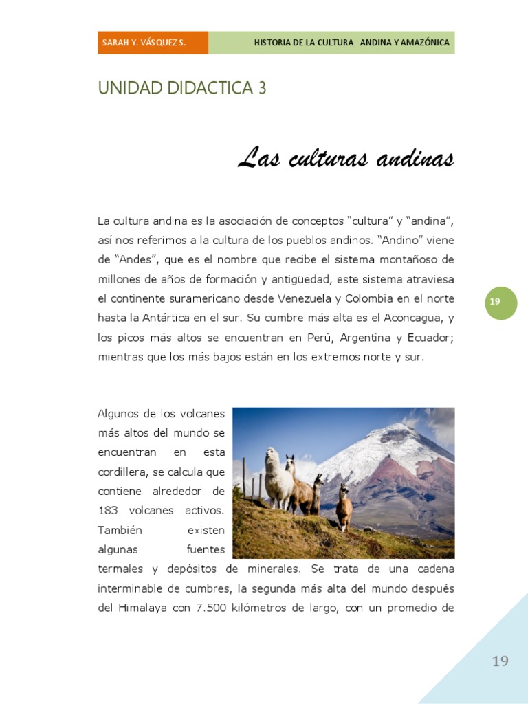 Cultura Andina: Geografía y Biodiversidad | PDF | Andes | Geografía Física