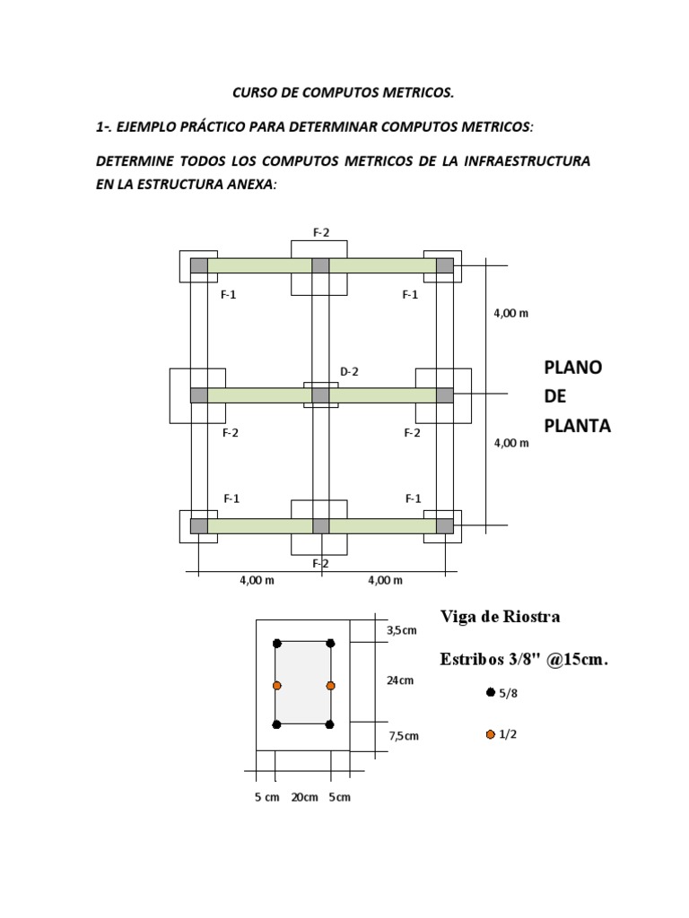 CURSO DE COMPUTOS METRICOS PLANO PRACTICO Revision | PDF