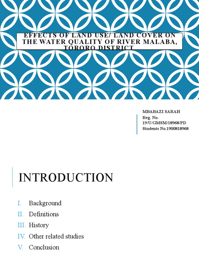 River Malaba Land Use Impact Study | PDF | Water Quality | Water